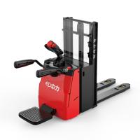 China Anti Vibrated Electric Straddle Pallet Stacker Walkie Rider Truck ODM for sale