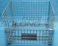 China Warehouse Industrial Metal Box Pallet Storage Wire Steel Stackable Cages for sale