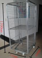 China 2 Way / 4 Way Enter Metal Storage Cages Roll Container Silver Colored for sale