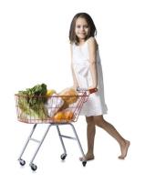 China Metal Supermarket Shopping Trolley , Supermarket Grocery Shopping Cart for sale