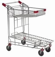 China Supermarket Shopping Trolley Cargo Cart Zinc Plated Urface Treatment SGL-Y-034 for sale