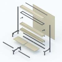 China Modular Supermarket Shelving System with 500kg Load Capacity for sale