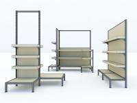 China Modular Supermarket Shelving System with 500kg Load Capacity for sale
