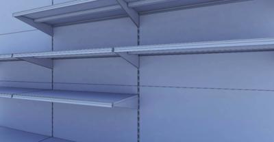 China Heavy Duty Supermarket Shelf 34x106mm Uprights, 508-1008mm Sizes for sale