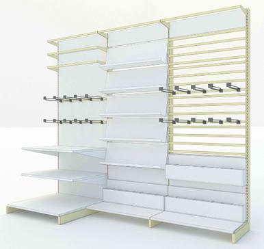 China Customizable Supermarket Display Rack 30×80mm Upright Heavy Duty for sale