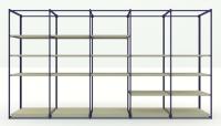 China E5 Series Steel Wood Medium Duty Rack 150kg Capacity for Plants Decor for sale