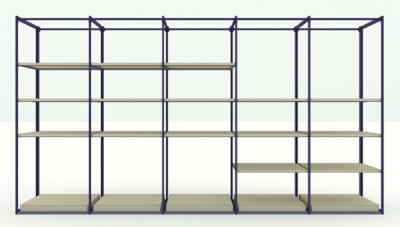 China E5 Series Steel Wood Medium Duty Rack 150kg Capacity for Plants Decor for sale