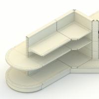 China Supermarket Gondola Shelving 30x60mm Upright 50mm Hole Pitch for sale