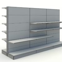 China Gondola Shelving System 30x80mm Uprights Adjustable Retail Rack for sale