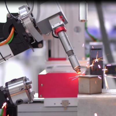 China Purple Horn 2kW Metal Fiber CNC Laser Welder 500x300mm for Stainless Steel for sale