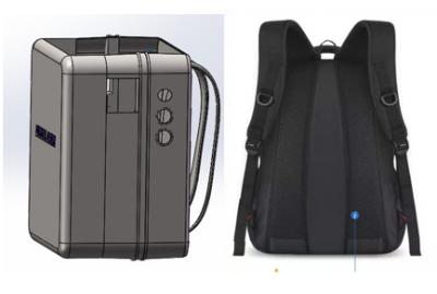 China Knapsack Portable 100W Fiber Laser Cleaning Machine 1064nm Rust Removal 38kg for sale