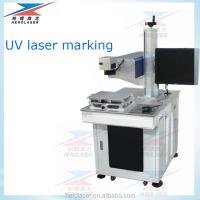 China Purple Horn Open Type 355nm UV Laser Marking Machine With Work Table for sale