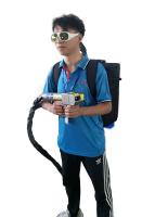 China 80mm 100W Portable Backpack Laser Cleaning Machine for Rust Removal for sale
