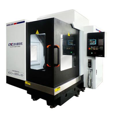 China 100W CNC Fiber Laser Engraver Air Cooling Automatic Metal Marking Machine 800x700mm for sale