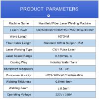 China Handheld Fiber Laser Welding Machine 1000W 1500W 2000W for Mold Repair for sale