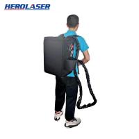 China 50w-500w Backpack Fiber Laser Derusting Machine Handheld Metal Cleaning for sale