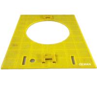 China Oil Drilling Rotary Table Rig Floor Anti Slip Mats 27 1/2 inch PU Rubber Steel Nails for sale