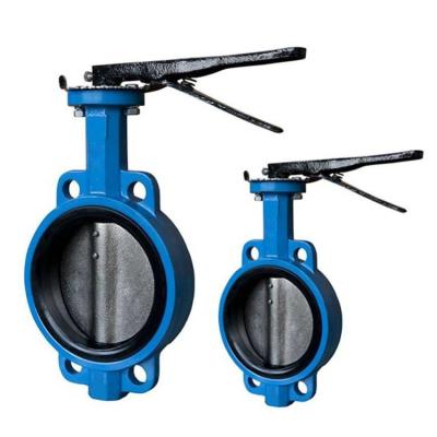 China PN16 Class150 Ductile Iron Body Handle Wafer Butterfly Valve for Water Oil Gas for sale