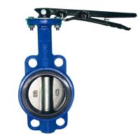 China Ductile Iron Manual Handle Butterfly Valve PN10/16 Wafer Soft Seal 2 Inch for sale