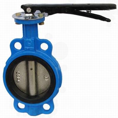 China 6 Inch Stainless Steel 304 Body Disc EPDM Wafer Type Pneumatic Actuator Butterfly Valve DN150 PN10 for sale