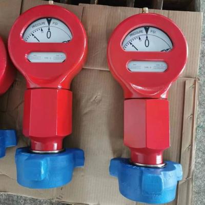 China Type D Mud Pump Pressure Gauge 2 NPT Fig1502 0-6000 psi 7-5/8 inch Dial for sale