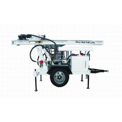 China Trailer Mounted Water Well Drilling Rig 950kg 130m Depth for Hard Rock for sale