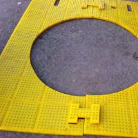 China Oil Rig Floor Anti Slip Matting PU Rubber with Steel Nails 30mm Thickness Custom Sizes for sale