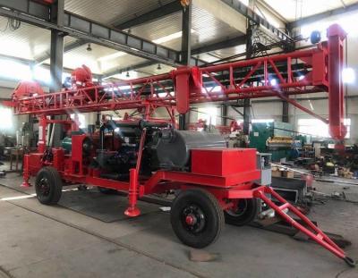 China Portable Trailer Mounted Water Well Drilling Rig 100-500m Depth DTH for sale
