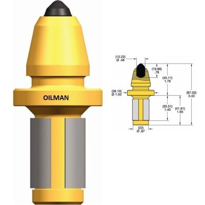 China Kennametal SM06 22mm Trenching Bullet Teeth Carbide Tipped Conical Shank Pick for Coal Mining for sale