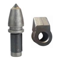 China C21 C31 25mm Auger Teeth for Hard Rock Cutting - 40-44 HRC Steel with Tungsten Carbide Tips for sale