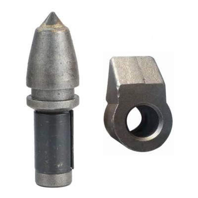 China C21 C31 25mm Auger Teeth for Hard Rock Cutting - 40-44 HRC Steel with Tungsten Carbide Tips for sale
