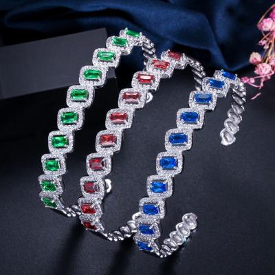 China Fashion Cubic Zirconia Bracelet Bangle Chain Bracelets For Women Gold Silver Color Hand Chain CZ Bracelet Jewelry for sale