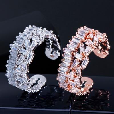 China Fashion Copper Gold-Plated zircon Wedding ring women rings rainbow Adjustable Snake lion Ring Wholesale for sale