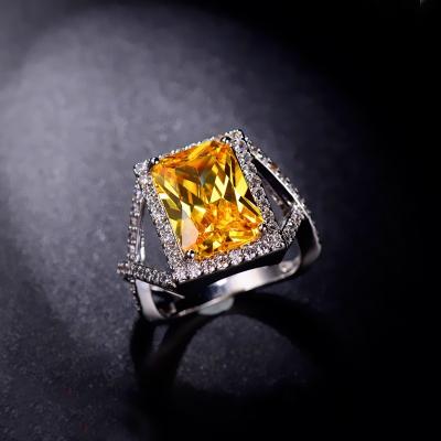 China Handmade Eternity Crystal Ring AAA Cz Zircon Ring Engagement Wedding Band Rings for Women Finger Party Jewelry for sale