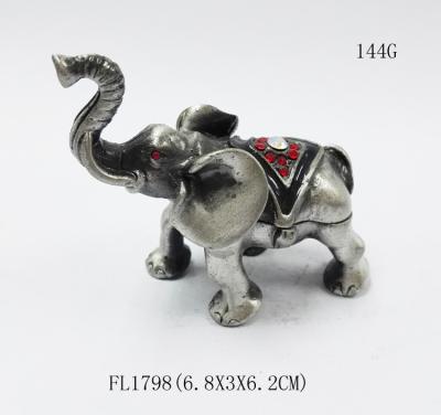 China Elephant Metal Crystal Rhinestone Jewelry Box Elephant Trinket Boxes for sale