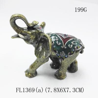 China elephant trinket box alloy jewelry box home decoration jewelry box for sale