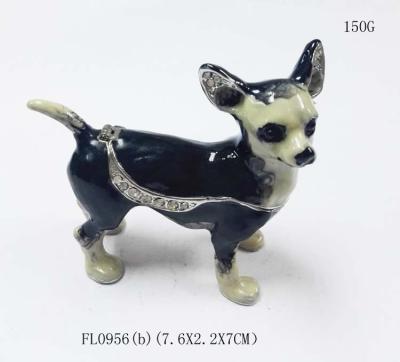 China Custom metal dog shaped vintage jewelry box for promotional gift for sale
