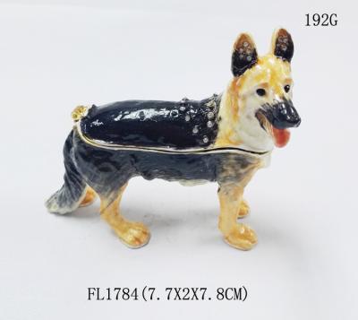 China China manufacture animal jewelry boxes cute labrador dog metal alloy trinket jewelry box for sale