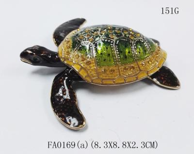 China metal alloy turtle trinket jewelry box with magnet closure good quality and various designs for sale