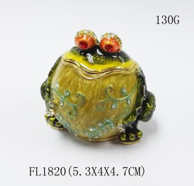 China colourful Frog stationary frog jewelry trinket box frog trinket jeweled box for sale