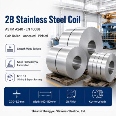 China 2B Stainless Steel Coil with Smooth Cold Rolled Surface for Industrial Applications  ASTM A240 for sale