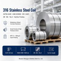 China 316 Molybdenum Alloyed Stainless Steel Coil for Chloride Resistant Industrial Applications  ASTM A240 for sale
