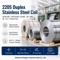 China 2205 Duplex Stainless Steel Coil with High-Strength Dual-Phase Structure for Marine and Chemical Applications ASTM A240 for sale