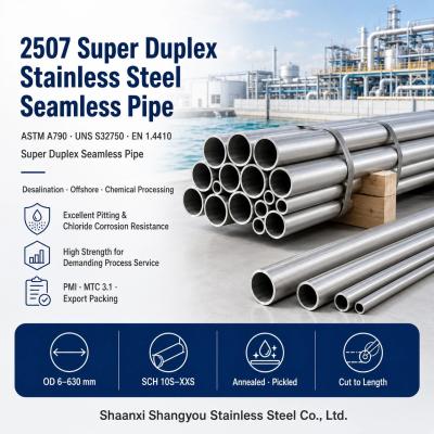 China ASTM A790 2507 Super Duplex Stainless Steel Seamless Pipe with Superior Chloride and Pitting Resistance for sale