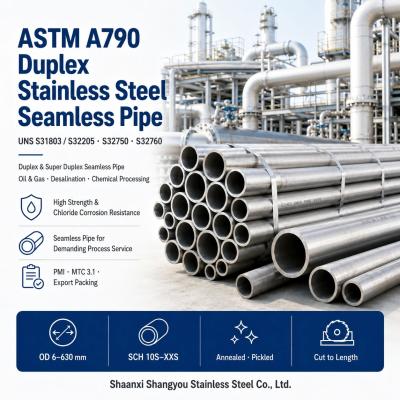 China ASTM A790 Duplex Stainless Steel Seamless Pipe with High Strength and Chloride Corrosion Resistance for sale