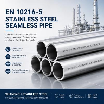 China EN 10216-5 Stainless Steel Seamless Pipe with PED Compliance for Pressure Equipment for sale