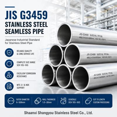 China JIS G3459 Stainless Steel Seamless Pipe for Corrosion, Low & High Temperature Service for sale