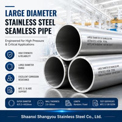 China Large Diameter Stainless Steel Seamless Pipe for High Pressure and Structural Service for sale