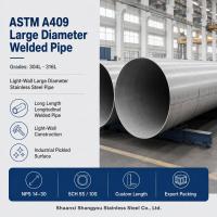 China ASTM A409 Welded Large Diameter Stainless Steel Pipe TP304L/TP316L Light-Wall EFW for Corrosive and High-Temperature Service for sale