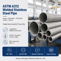 China ASTM A312 Welded Stainless Steel Pipe TP304L/TP316L with Solution Annealed Weld for High-Temperature and Corrosive Service for sale